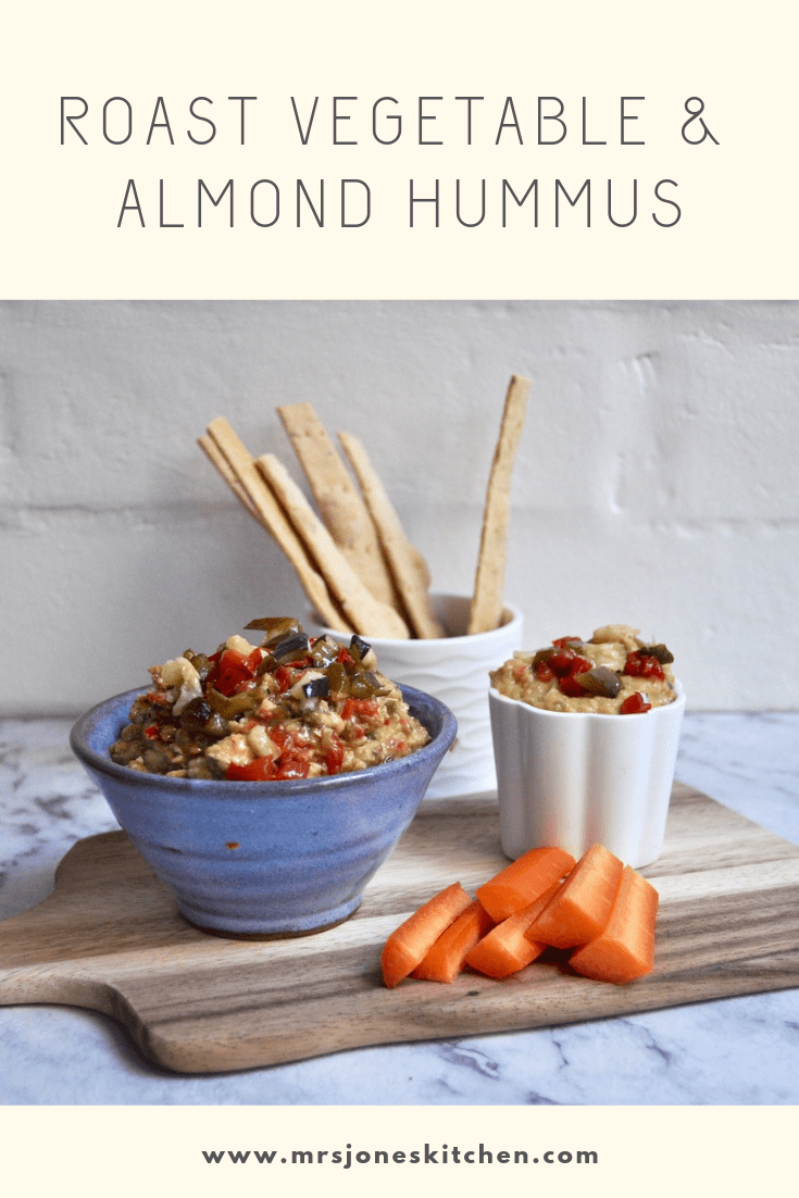 Roast Vegetable and Almond Hummus - Mrs Jones's Kitchen