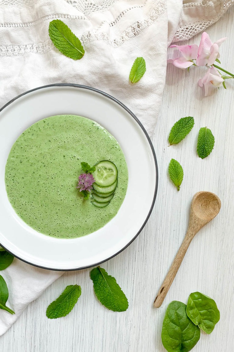 Easy Cucumber Soup - takes 5 minutes to make! - Mrs Jones's Kitchen