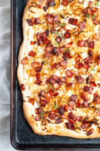 Easy Flammkuchen (German Pizza) Recipe - Mrs Jones's Kitchen
