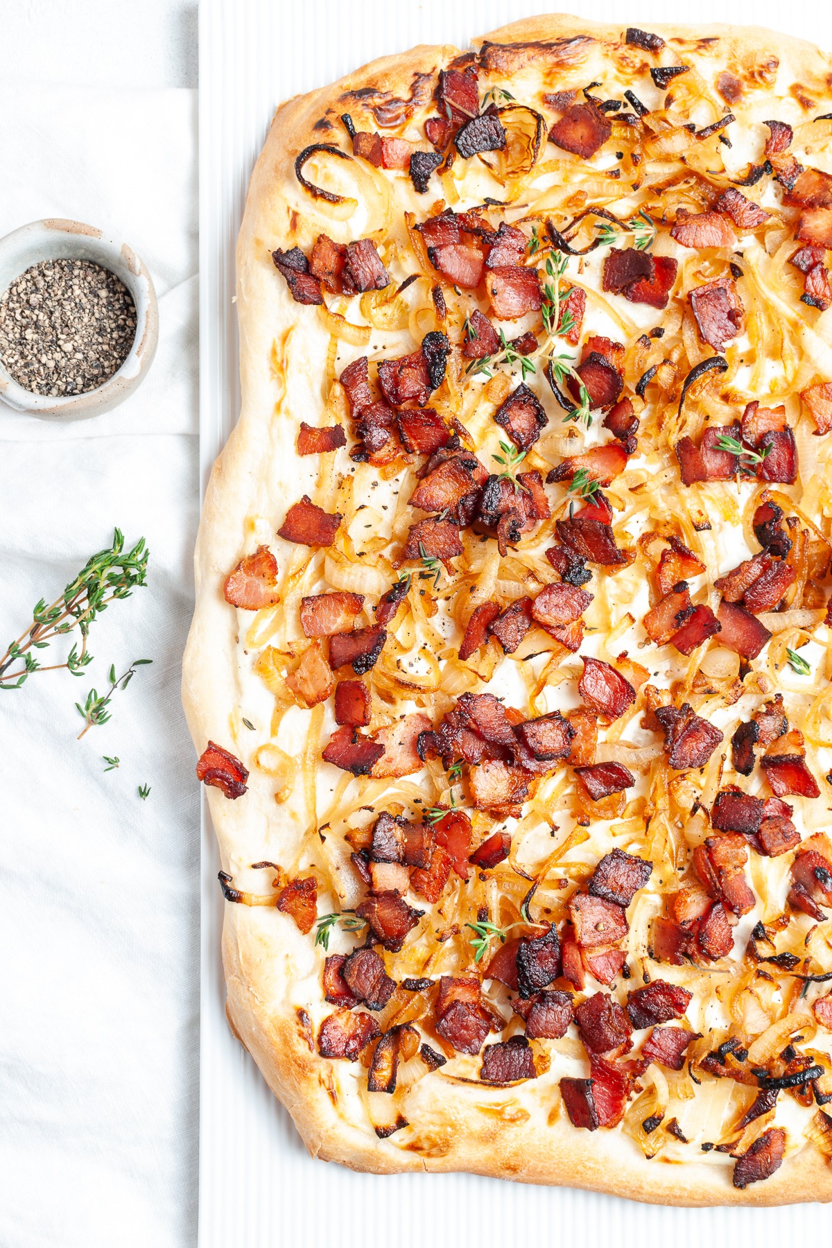 Easy Flammkuchen (German Pizza) Recipe - Mrs Jones's Kitchen