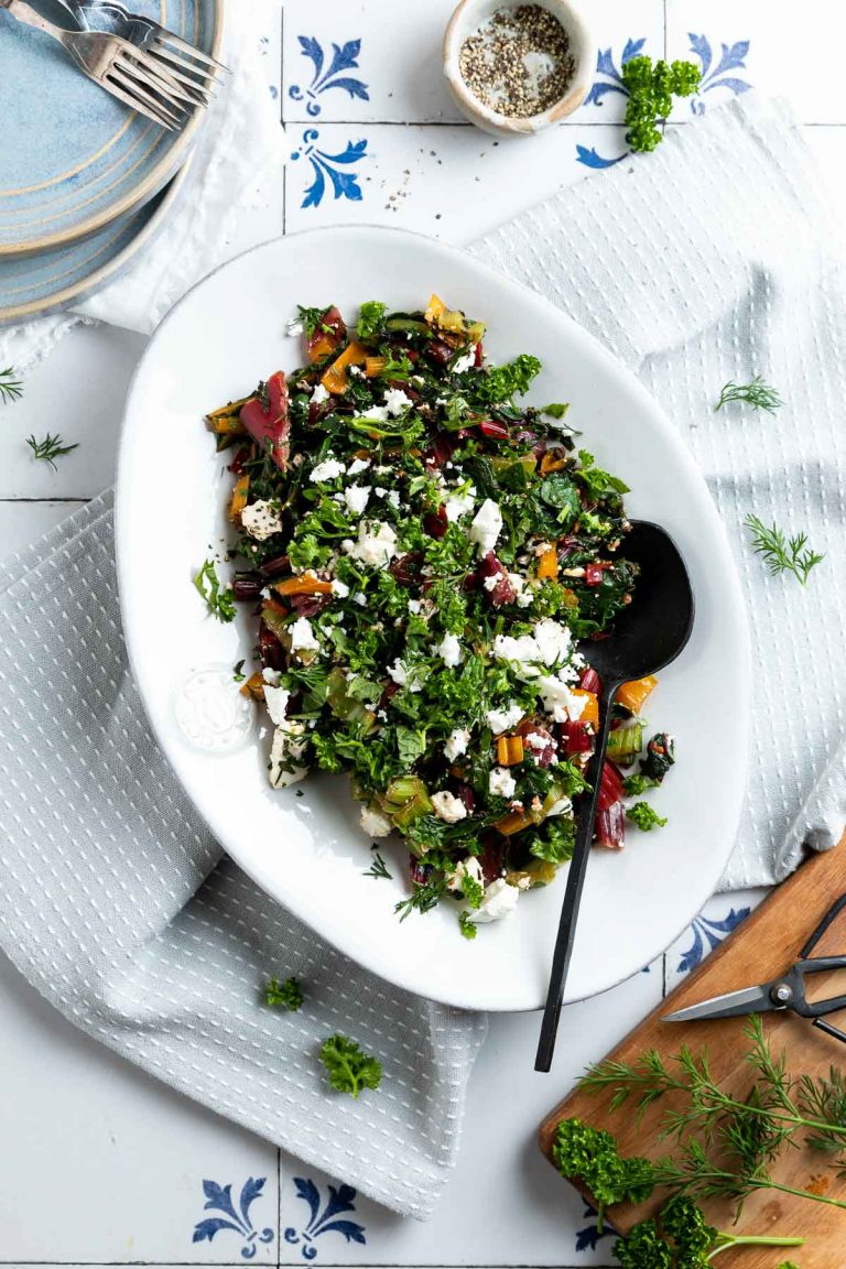 Sauteed Silverbeet with Feta - Mrs Jones's Kitchen
