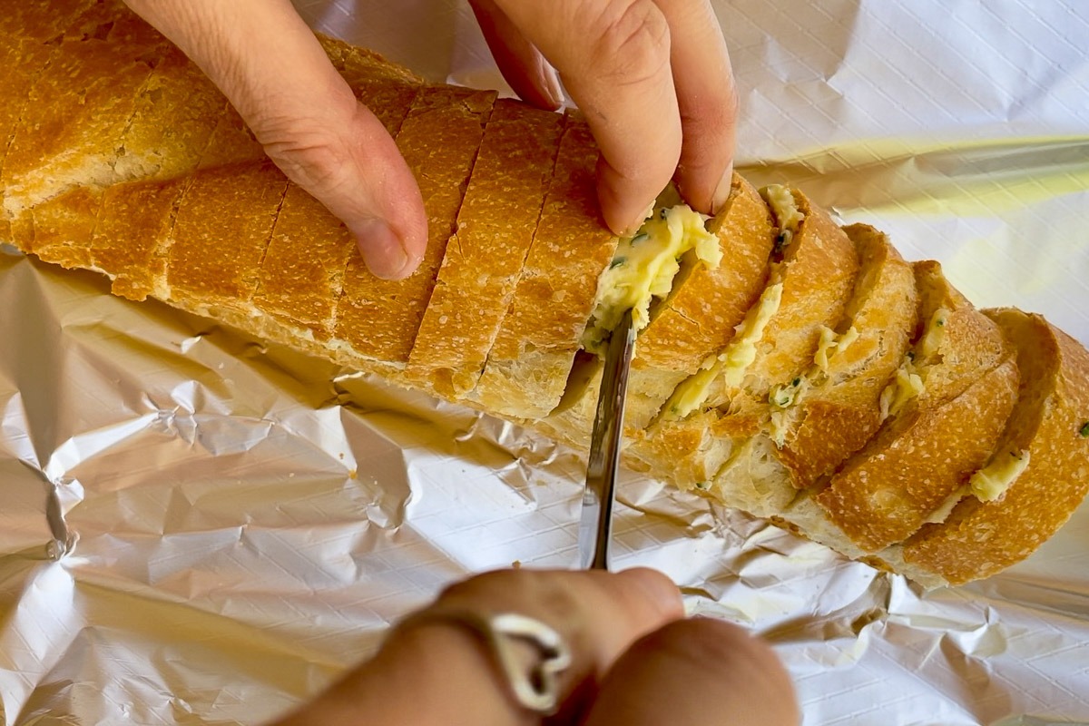 Garlic Bread Baguette - Mrs Jones's Kitchen